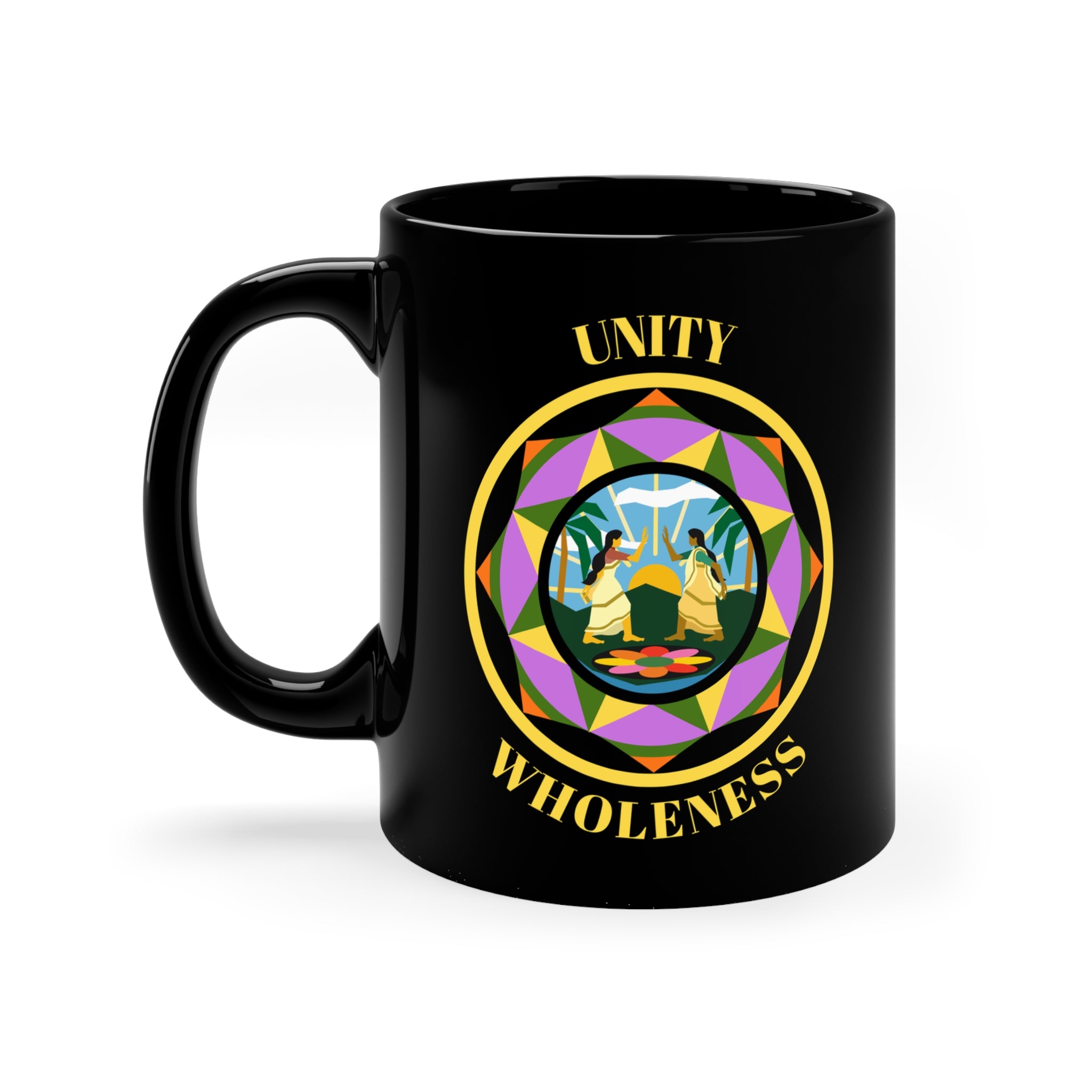 Unity & Wholeness Black Coffee Mug | Motivational Gift for Coffee Love ...